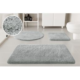 Badematte OTTO HOME "Kaarin", grau (mittel grau), H:30mm, Polyester, Badematten, Badematte, Badteppich, getuftet, flauschig, hochflor, gro&szlig;e Farbauswahl