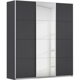 Schwebet&uuml;renschrank Rauch "Kleiderschrank Schrank Garderobe Schlafzimmerschrank CORTONA", grau (graumetallic), B:203cm H:229cm T:62cm, Holzwerkstoff, Schr&auml;nke, Schwebet&uuml;renschrank, in 3 Ausstattungen BASIC/CLASSIC/PREMIUM (SOFT-CLOSE) MADE IN GERMANY