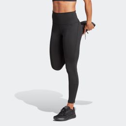 Lauftights adidas Performance "Adizero E 1/1 L", Damen, Gr. M, N-Gr, schwarz (schwarz, normal, gr.), Obermaterial: 85% Polyester, 15% Elasthan, Hosen Lauftights, Topseller
