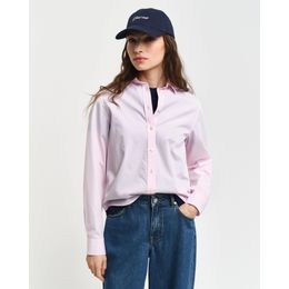 Langarmbluse Gant "REG POPLIN SHIRT", Damen, Gr. 34, rosa (light pink), Web, Obermaterial: 100% Baumwolle, regular fit, Blusen Langarmbluse