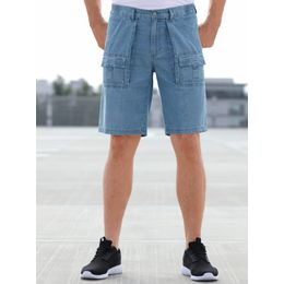 Bermudas CLASSIC, Herren, Gr. 58, Normalgr&ouml;&szlig;en, blau (blau, bleached), 100% Baumwolle, unifarben, kurz, Hosen Bermudas
