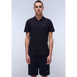 Poloshirt Napapijri "EALIS SS SUM", Herren, Gr. M, blau (blu marine), Jersey, Obermaterial: 100% Baumwolle, h&uuml;ftlang, Shirts Poloshirt