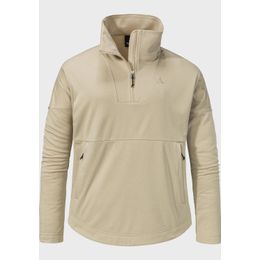 Sch&ouml;ffel Strickfleece-Pullover SCH&Ouml;FFEL "Urban CIRC Fleece Style Baguio WMS", Damen, Gr. 36, beige (4705, beige), Oberstoff: 100% Polyester, Basic, hoch geschlossener Ausschnitt, Pullover Strickfleece-Pullover