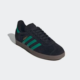 Sneaker adidas originals "GAZELLE", Herren, Gr. 38,5, wei&szlig; (core schwarz, court gr&uuml;n, cloud wei&szlig;), Leder, Synthetik, Schuhe Sneaker