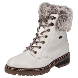 Winterboots Remonte "ELLE-Collection", Damen, Gr. 43, wei&szlig; (wei&szlig;, kombiniert), Leder, Textil, Schuhe Winterboots, mit Kontrastnaht