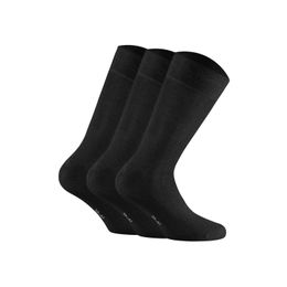 Kurzsocken Rohner Socks "Socken Cotton 3er Pack 3er Pack", Damen, Gr. 47-50, schwarz, Obermaterial: 65% Wolle mw. 25% Baumwolle CO. 8% Polyamid PA. 2% Elasthan EL., Socken Kurzsocken