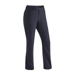 Funktionshose Maier Sports "Helga", Damen, Gr. 17, Kurzgr&ouml;&szlig;en, blau (dunkelblau), 91% Polyester, 9% Elasthan, Hosen Funktionshose, warme Damen Outdoorhose, robuste Wanderhose, Regular Fit