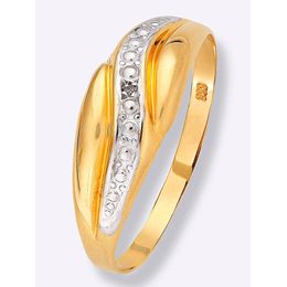 Fingerring Lady Gr. 19, gold (gelbgold 375), Fingerringe, Damen, 19, Metall, Fingerring