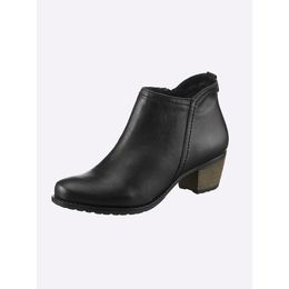 Stiefelette Heine, Damen, Gr. 41, schwarz, Glattleder, Leder, Rindsleder, Schuhe Stiefelette