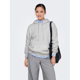 Kapuzensweatshirt Only "ONLDAZE L/S HOOD SWT NOOS", Damen, Gr. S, grau (light grau melange), Sweatware, Obermaterial: 78% Baumwolle, 22% Polyester, unifarben, regular fit h&uuml;ftlang, Rippb&uuml;ndchen, Sweatshirts Kapuzensweatshirt