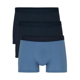 Boxershorts Calida "Natural Benefit", Herren, Gr. S (46/48), blau (coronet blau), Single Jersey, Obermaterial: 95% Baumwolle, 5% Elasthan, gemustert, normal, Unterhosen Boxershorts, Single Jersey-Qualit&auml;t, elastisch
