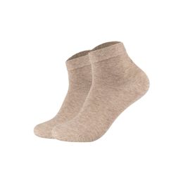 JOOP! Kurzsocken JOOP "Socken Unisex premium essential organic cotton Quarter 2p 2er Pack", Damen, Gr. 39-42, bunt (sand melange), Obermaterial: 62% Baumwolle CO(Bio). 36% Polyamid PA. 2% Elasthan EL., Socken Kurzsocken
