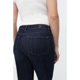 5-Pocket-Jeans WONDERJEANS "Relaxed Straight", Damen, Gr. 34, L&auml;nge 32, blau (blau rinse), Denim/Jeans, Obermaterial: 87% Baumwolle, 10% Polyester, 3% Elasthan, straight fit, Jeans 5-Pocket-Jeans, Cool, modern und vielseitig zu stylen