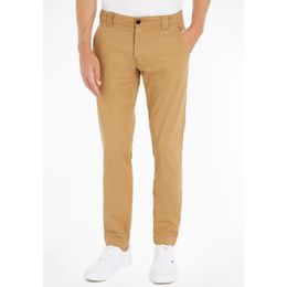 Chinohose Tommy Jeans "TJM SCANTON CHINO PANT", Herren, Gr. 30, L&auml;nge 36, gr&uuml;n (classic khaki), Web, Obermaterial: 98% Baumwolle, 2% Elasthan, k&ouml;rpernah normal, Hosen Chinohose, mit Markenlabel