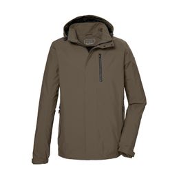 Outdoorjacke Killtec "KOS 52 MN JCKT", Herren, Gr. XL, gr&uuml;n (olivgr&uuml;n), Obermaterial: 100% Polyester;Futter: 100% Polyester, Jacken Outdoorjacke, Funktionsjacke: wind- und wasserdicht, atmungsaktiv, abnehmbare Kapuze