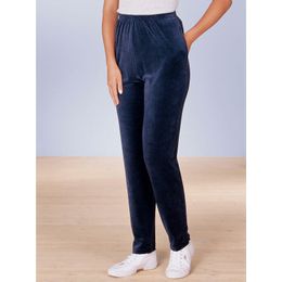 Nickihose Classic Basics, Damen, Gr. 44/46, Normalgr&ouml;&szlig;en, blau (marine), 80% Baumwolle, 20% Polyester, unifarben, lang, Hosen Nickihose