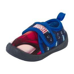 Hausschuh Disney "SPIDERMAN", M&auml;dchen, Gr. 21, navy, Textil, Schuhe Hausschuh, super weiche, flexible Sohle