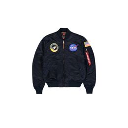 Bomberjacke Alpha Industries "MA-1 VF Vintage Fit NASA", Herren, Gr. M, blau (rep.blau), Obermaterial: 100% Nylon; Futter: 100% Nylon; F&uuml;llung: 100% Polyester, Jacken Bomberjacke