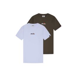 T-Shirt Ellesse "T-Shirt OLLIO 2 TEE 2er Pack", Herren, Gr. XXL, bunt (wei&szlig;, dunkelgr&uuml;n), Obermaterial: 100% Baumwolle CO., Shirts T-Shirt