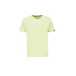 T-Shirt Alpha Industries "Basic T-Shirt ML", Herren, Gr. M, gr&uuml;n (arctic lime), Obermaterial: 100% Baumwolle, Shirts T-Shirt