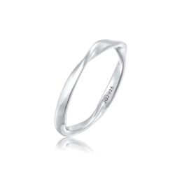 Silberring Elli "Ring Bandring Gedreht Stapelring Basic 925 Silber" Gr. 54, silber, Fingerringe, Damen, 54, Silber 925 (Sterlingsilber), Silberring