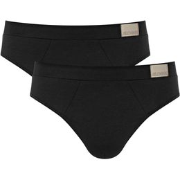 Slip Sloggi "Men GO Natural", Herren, Gr. XL, schwarz, Single Jersey, Obermaterial: 95% Baumwolle, 5% Elasthan, Unterhosen Slip, Tunnelbund, ohne Eingriff