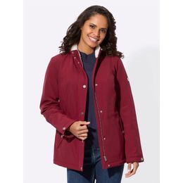 Softshelljacke Casual Looks, Damen, Gr. 54, rot (dunkelrot), 94% Polyester, 6% Elasthan, Teddyfleece:100% Polyester, Wattierung:100% Polyester, &Auml;rmelfutter:100% Polyester, unifarben, Jacken Softshelljacke