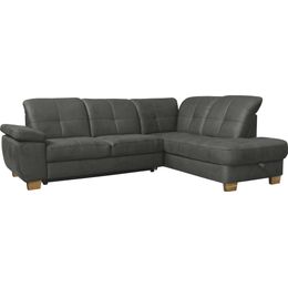 Ecksofa Alina "Karima", grau (quarzgrau gdu 19), B:260cm H:98cm T:219cm, Microfaser GDU (100% Polyester), Sofas, Ecksofa, inkl. R&uuml;ckenlehnenverstellung, wahlweise mit Bettfunktion und Stauraum