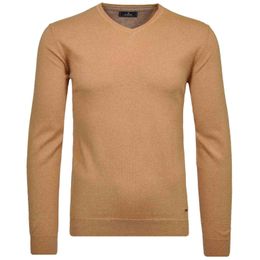 V-Ausschnitt-Pullover Ragman, Herren, Gr. 50, beige (sand, 865), Strick, 95% Baumwolle 5% Cashmere, V-Ausschnitt, Pullover V-Ausschnitt-Pullover