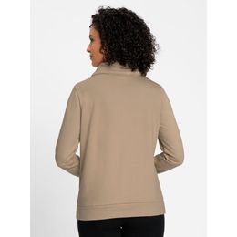 Sweatshirt Inspirationen, Damen, Gr. 40, gr&uuml;n (beige, eucalyptus, bedruckt), 100% Baumwolle, bedruckt, gemustert, mehrfarbig, Sweatshirts Sweatshirt
