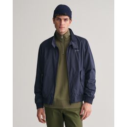 Blouson Gant "Leichte, taillierte Jacke, wetterbest&auml;ndige Harrington Jacke Klassisch", Herren, Gr. S, blau (evening blau), Web, Obermaterial: 100% Polyester, Jacken Blouson