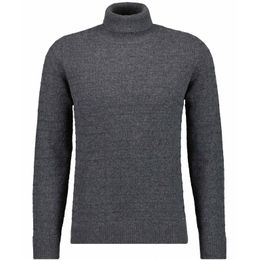 Rundhalspullover Ragman, Herren, Gr. 58, grau (anthrazit), 90% Wolle 10% Cashmere, ohne Ausschnitt, Pullover Rundhalspullover