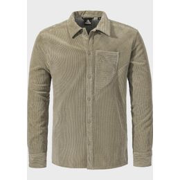 Sch&ouml;ffel Outdoorhemd SCH&Ouml;FFEL "Urban Shirt Style Lodos MNS", Herren, Gr. 50, Normalgr&ouml;&szlig;en, braun (4725, braun), Oberstoff: 98% Polyester, 2% Elasthan, V-Ausschnitt, Hemden Outdoorhemd