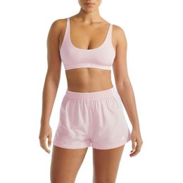 Bralette adidas Sportswear "Sport Active Essentials Cotton 3 Stripes", Damen, Gr. L, N-Gr, 525, rot, Single Jersey, Obermaterial: 95% Baumwolle, 5% Elasthan, BHs Bralette, weich, dehnbar und leicht, Jacquard-Logo-Tr&auml;ger