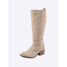 Stiefel Andrea Conti, Damen, Gr. 38, grau (taupe), Textil, Schuhe Stiefel