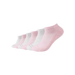Kurzsocken Camano "ca-soft", Damen, Gr. 35-38, rosa (ros&eacute; melange), Baumwollmischung, unifarben, Socken Kurzsocken, mit verst&auml;rktem Zehenbereich