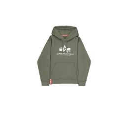 Hoodie Alpha Industries "Basic Hoodie BL", Herren, Gr. L, gr&uuml;n (schwarz olive), Obermaterial: 80% Baumwolle, 20% Polyester, regular fit, Sweatshirts Hoodie