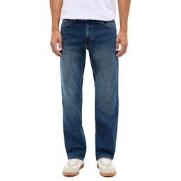 Straight-Jeans Mustang "Herren Style Tramper Straight", Herren, Gr. 42, L&auml;nge 32, blau (771 mittelblau), 99% Baumwolle, 1% Elasthan, unifarben, straight fit, Jeans Straight-Jeans