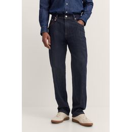 5-Pocket-Jeans Bugatti "Loose Fit", Herren, Gr. 34, L&auml;nge 30, 390, marine, 96% Baumwolle, 3% Polyester, 1% Elasthan, Jeans 5-Pocket-Jeans, aus Luxury Raw Denim mit Stretch
