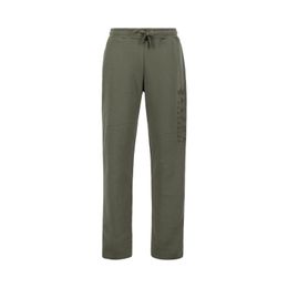 Jogginghose Alpha Industries "Embroidery Jogger", Herren, Gr. XXL, Normalgr&ouml;&szlig;en, gr&uuml;n (schwarz olive), Obermaterial: 80% Baumwolle, 20% Polyester, Hosen Jogginghose