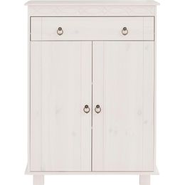 Kommode OTTO HOME "Indra", wei&szlig;, B:74cm H:100cm T:35cm, Massivholz, Sideboards, Kommode, 74 cm breit