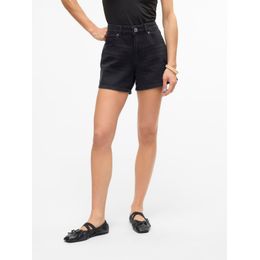 V&eacute;ro Moda Jeansshorts VERO MODA "VMTESS MR SHORT DNM SHORTS MIX GA NOOS", Damen, Gr. M (38), N-Gr, schwarz (schwarz denim), Denim/Jeans, Obermaterial: 99% Baumwolle, 1% Elasthan, unifarben, kurz, Jeans Jeansshorts, Baumwollmischung, regular fit