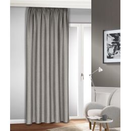 Vorhang HOMING "Tia" Gr. 2, grau, B:135cm H:245cm, Polyester, Gardinen, Vorhang, Fertigschal