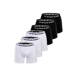 G-Star Raw Boxershorts G-STAR "Boxershort Boxer briefs 6 pack 6er Pack", Herren, Gr. M, schwarz (schwarz, wei&szlig;), Obermaterial: 95% Baumwolle CO. 5% Elasthan EL., Unterhosen Boxershorts