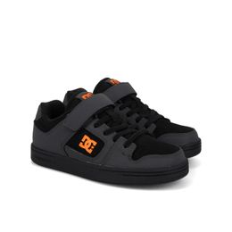 Sneaker DC Shoes "Manteca 4 V", Jungen, Gr. 12,5(30), grau, schwarz, orange, Obermaterial:51% Leder, 49% Synthetikmaterial;, Schuhe Sneaker