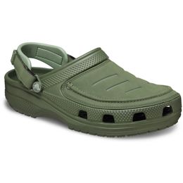 Clog Crocs "Yukon Vista II LiteRide Clog", Herren, Gr. 43, gr&uuml;n (khaki, army gr&uuml;n), Croslite&trade;, Lederimitat, Schuhe Clog, Sommerschuh, Gartenschuh, Trekking, mit komfortablem Fersenriemen