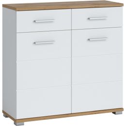 Schuhkommode LIVING CHARM "Hola", wei&szlig;, B:90cm H:88cm T:33,2cm, Holzwerkstoff, MDF, Sideboards, Schuhkommode, Breite ca. 90 cm