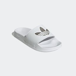 Badesandale adidas originals "LITE ADILETTE", Damen, Gr. 38, wei&szlig; (cloud wei&szlig;, cloud wei&szlig;, matte silber), Synthetik, Schuhe Badesandale, Badelatschen