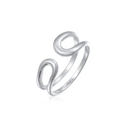 Silberring Elli Premium "Ring Offen Modern Verstellbar 925 Silber" Gr. 52, silber, Fingerringe, Damen, 52, Silber 925 (Sterlingsilber), Silberring
