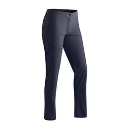 Outdoorhose Maier Sports "Inara slim Vario", Damen, Gr. 40, Normalgr&ouml;&szlig;en, blau (dunkelblau), 90% Polyamid, 10% Elasthan, Hosen Outdoorhose, Damen Wanderhose, Funktionshose mit Variobund und 4 Taschen, Slim Fit